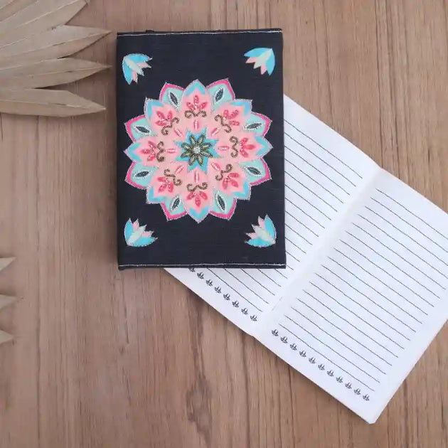 Mandala hand embroidered diary – GoneCase