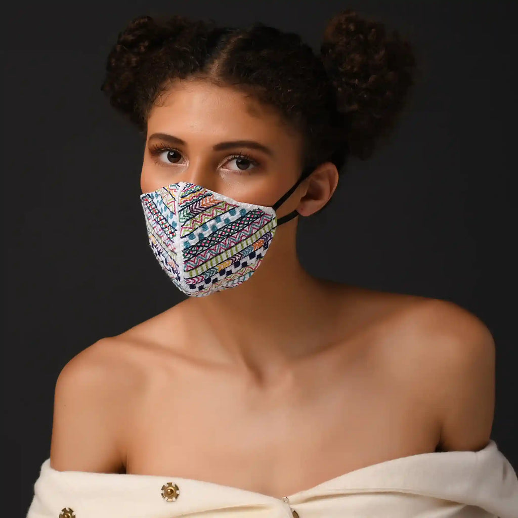 Dhaka hand embroidered safety Mask